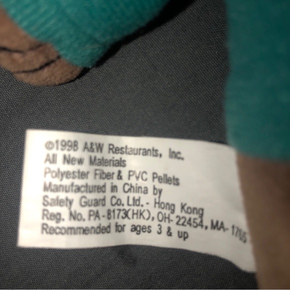 Toys | Vintage Aw Root Beer Rooty 1998 Plush Beanie Toy Bear | Poshmark